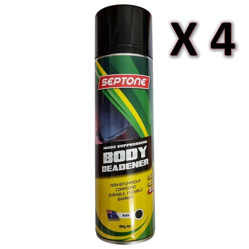 4 x Septone Body Deadener Textured Black 400g Underbody Sound Deadening ...