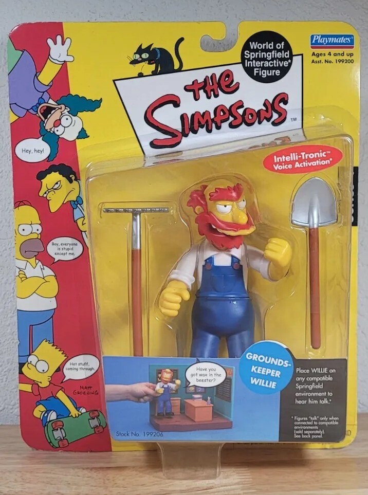 The Simpsons Groundskeeper Willie Action Figure World of Springfield ...