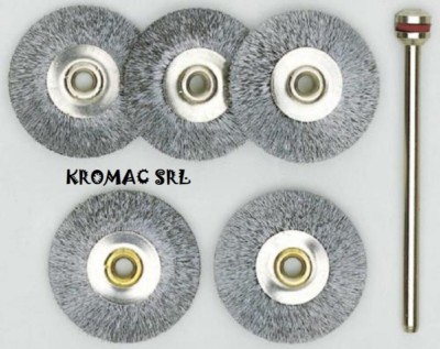 PROXXON 28952 5 SPAZZOLE IN ACCIAIO A DISCO + CODOLO PER PULIRE ...