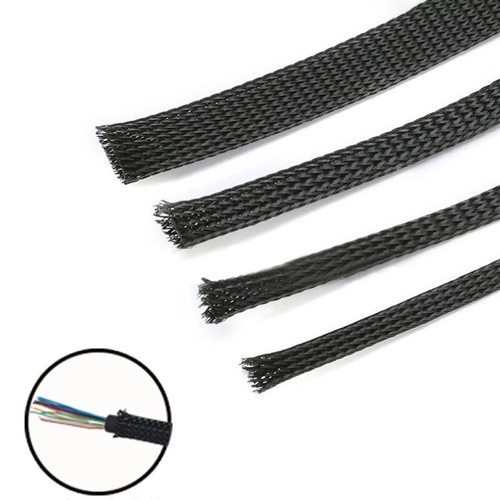 Braided Sleeving - Braid Cable Wiring Harness Loom Protection -Black ...