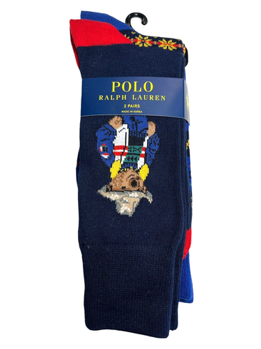 Polo Ralph Lauren Crew Socks Men 6-12 1/2 Navy Sun Valley Western 2 ...