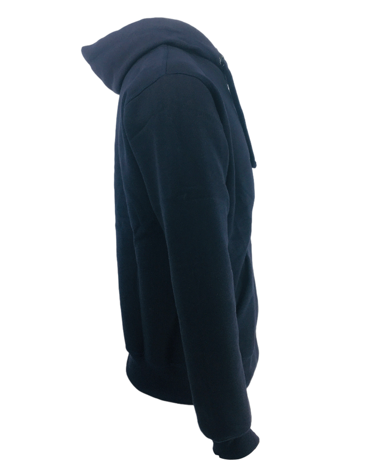 Men's Fleece Hooded Sweatshirt Full Zip Up Plain Hoodie Adult Zipper ...