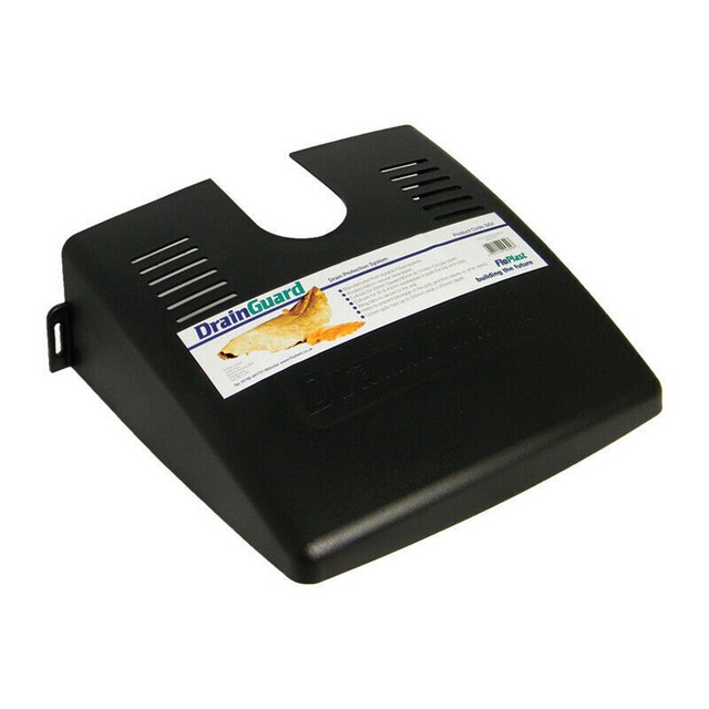 2 X FloPlast 68mm Circular Downpipe Black Gully Cover Drain Leaf Tidy ...