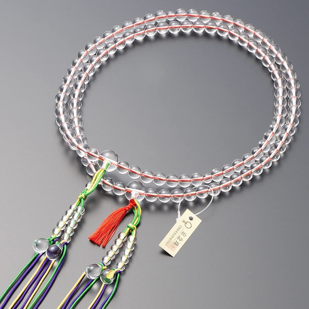 Shingon Buddhist Rosary Mala Japanese Juzu Beads Shorai Real Crystal ...