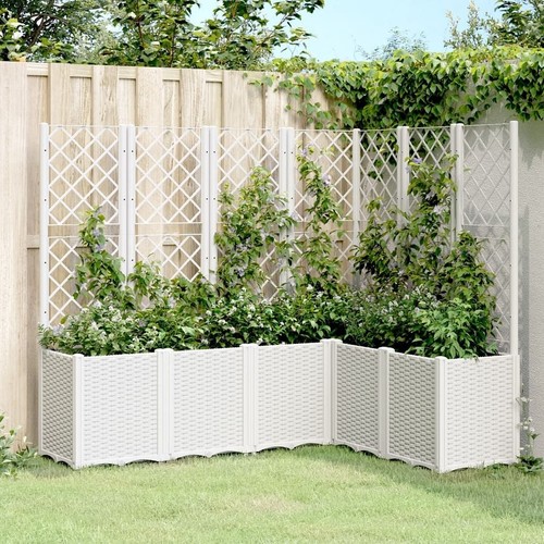 Garden Planter White Polypropylene Large Modular Garden Planter ...