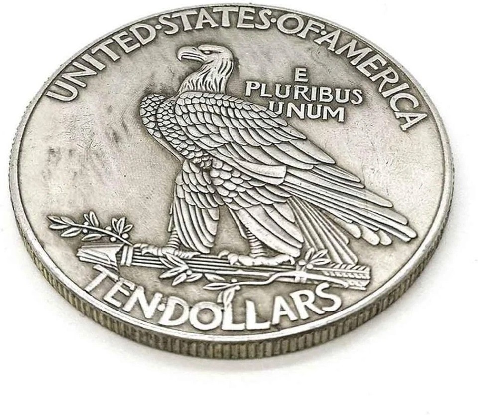 Antique Liberty Indian Head 10 Dollar Coin Uncirculated Morgan Dollar ...