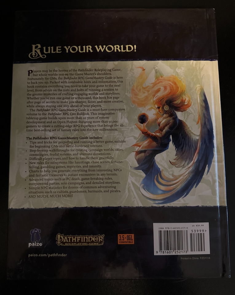 Pathfinder RPG 1e Game Mastery Guide (Hardcover) - Used / Good ...
