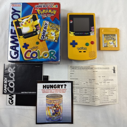 Nintendo Game Boy Color Pokemon Edition Handheld System - Yellow ...
