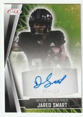 2022 Sage Football JARED SMART Auto RC Hawaii Rainbow Warriors Card #A ...