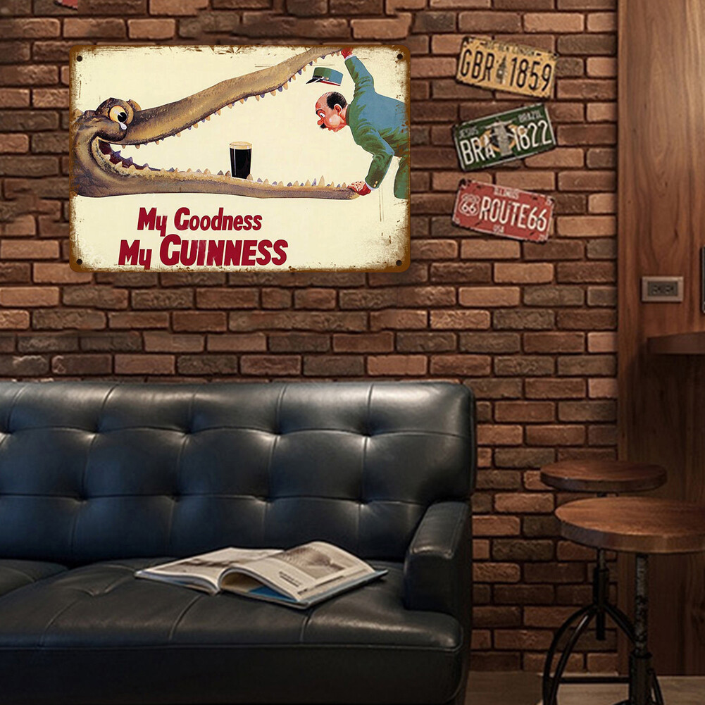 Vintage Rectangle Animal Metal Sign Retro Waterproof Door Hanging Board ...