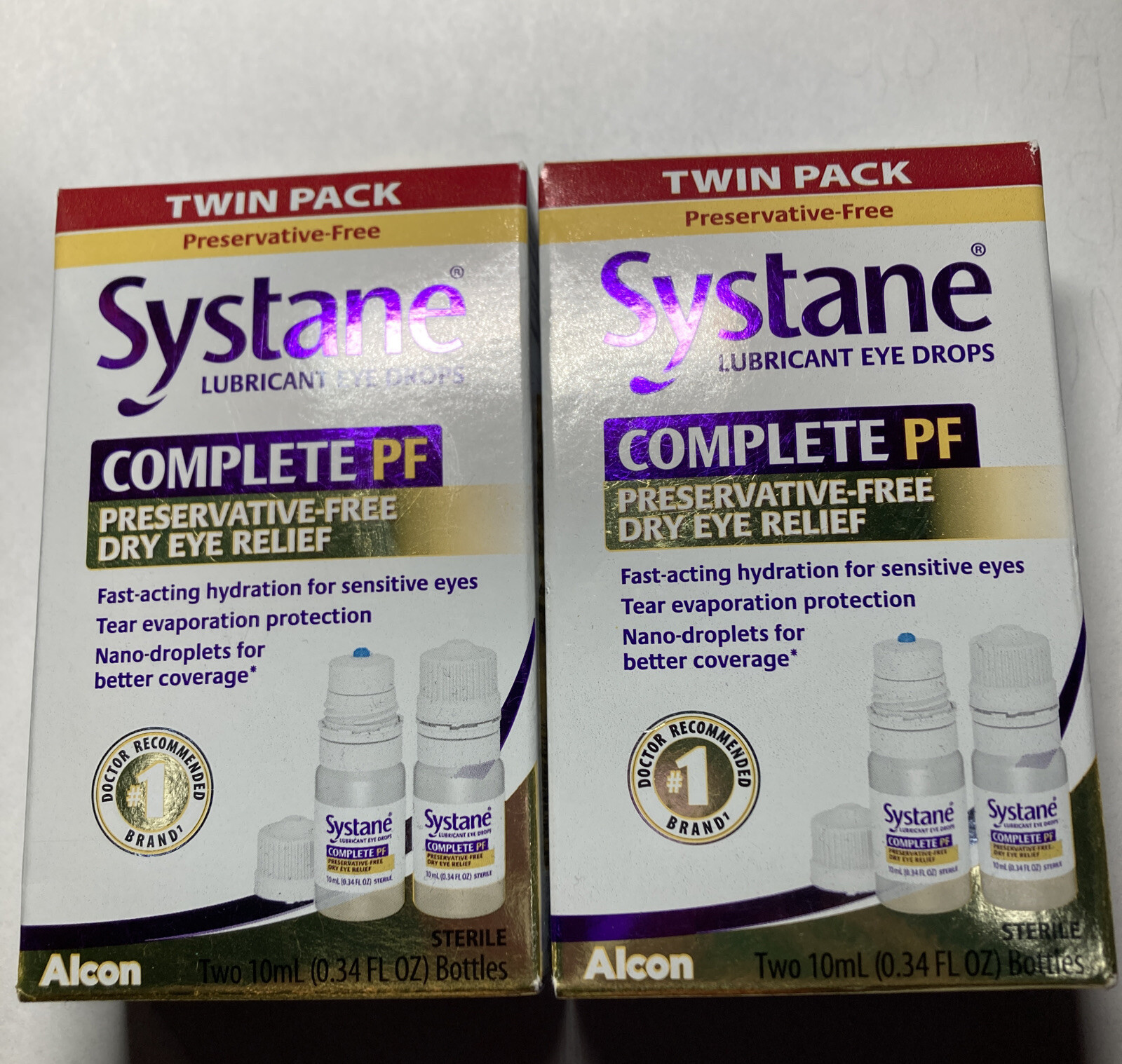 Lot Of 2-Systane Complete PF Lubricant Eye Drops - 10 mL. Bottles Exp ...