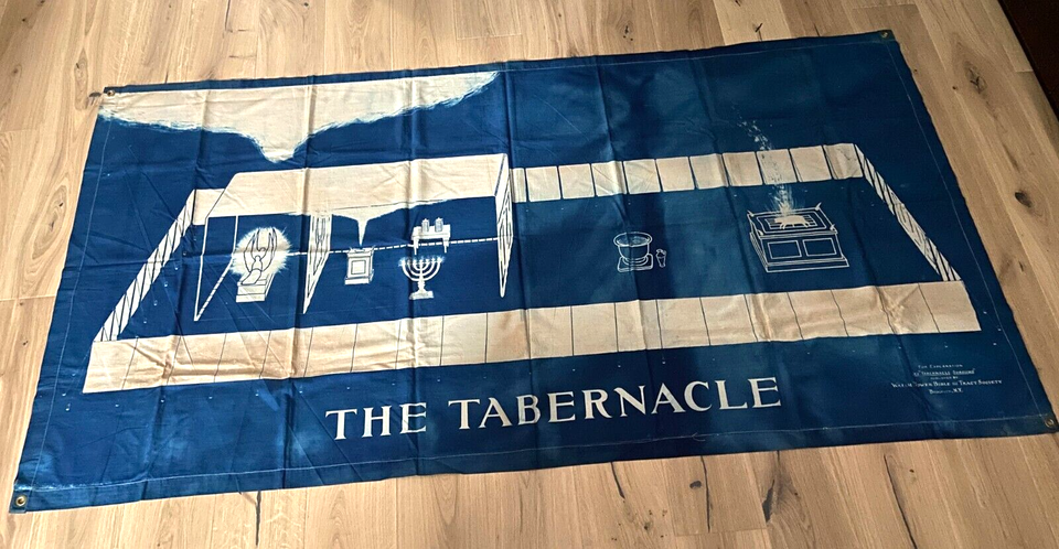 Watchtower ORIGINAL BANNER "THE TABERNACLE" W.T.B.&T.S. Russell Early ...
