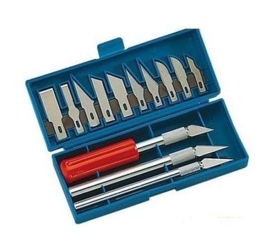 16pc Hobby Knife Razor Blade Set Kit w Case Cutter Tool Exacto ...