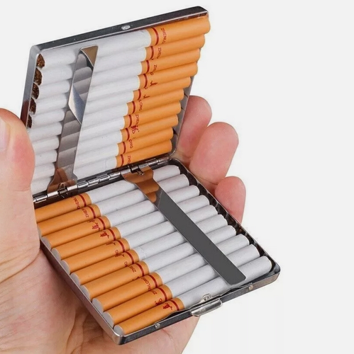 Victorian Style Cigarette Metal Case Double Sided King & 100s Etched ...