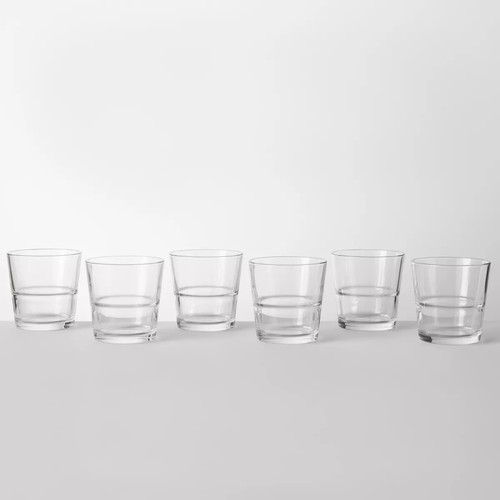 Target Glass Stackable Short Tumblers Set of 6 NWB | eBay