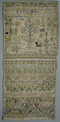 VERY RARE 1702 DATED SWISS ANTIQUE NEEDLEWORK CROSS STITCH SAMPLER ...