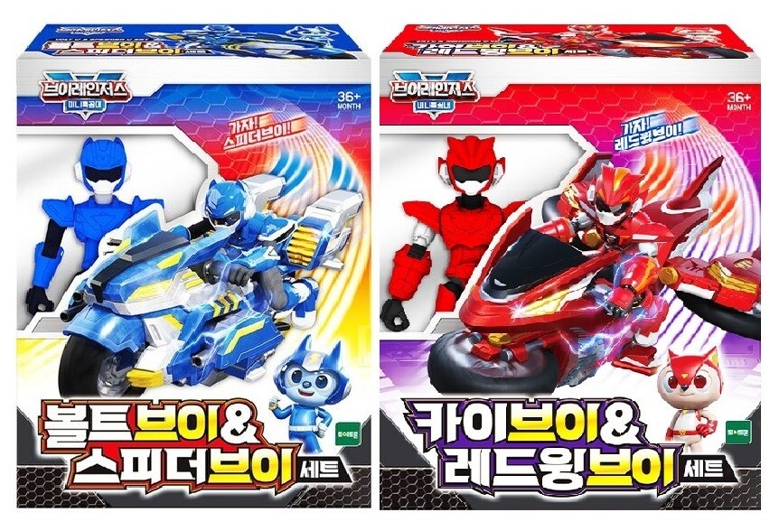 Mini Force V Rangers Figure Toy (Kai V & Red Wing V or Volt V & Speeder ...