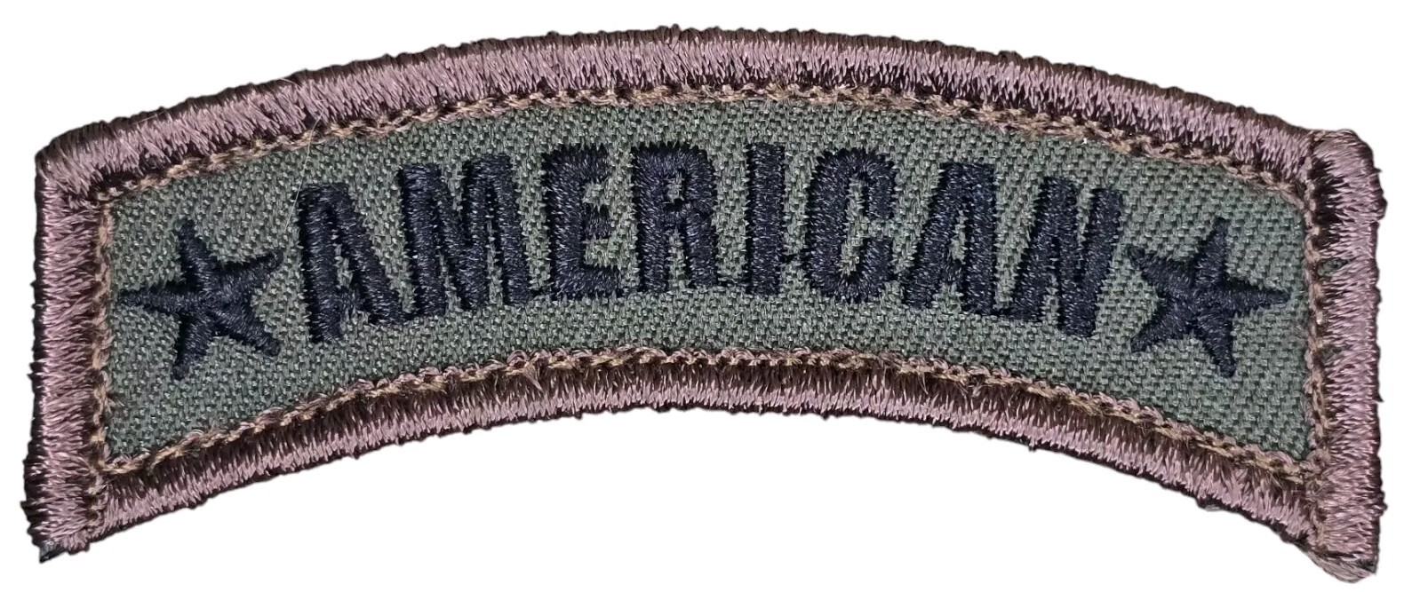 AMERICAN STARS NAME TAG ROCKER ARC ARMY TAB HOOK FOREST TACTICAL MORALE ...