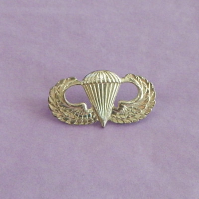 Vintage WWII U.S. Army Sterling Silver Wings/Parachute Pin, 11 gr, 1.5 ...