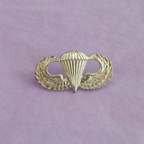 Vintage WWII U.S. Army Sterling Silver Wings/Parachute Pin, 11 gr, 1.5 ...
