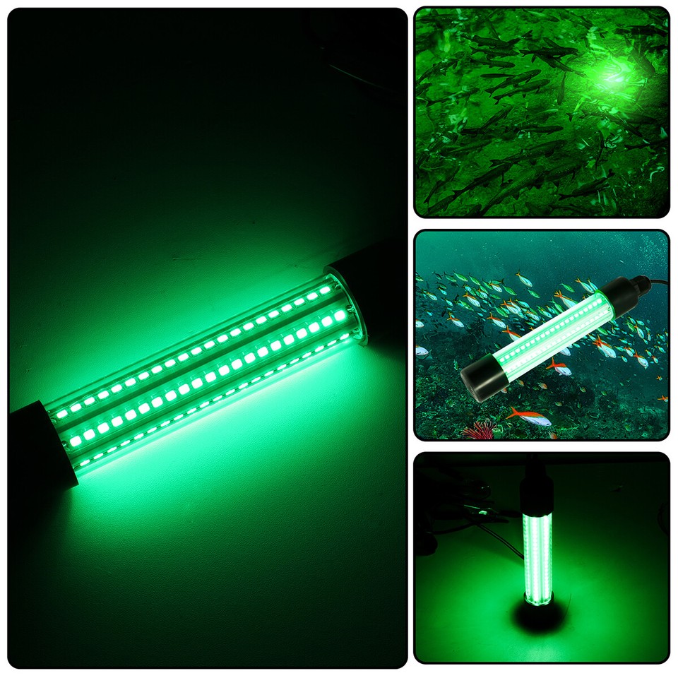 9000000LM 12V Green LED Underwater Submersible Fishing Light Night ...