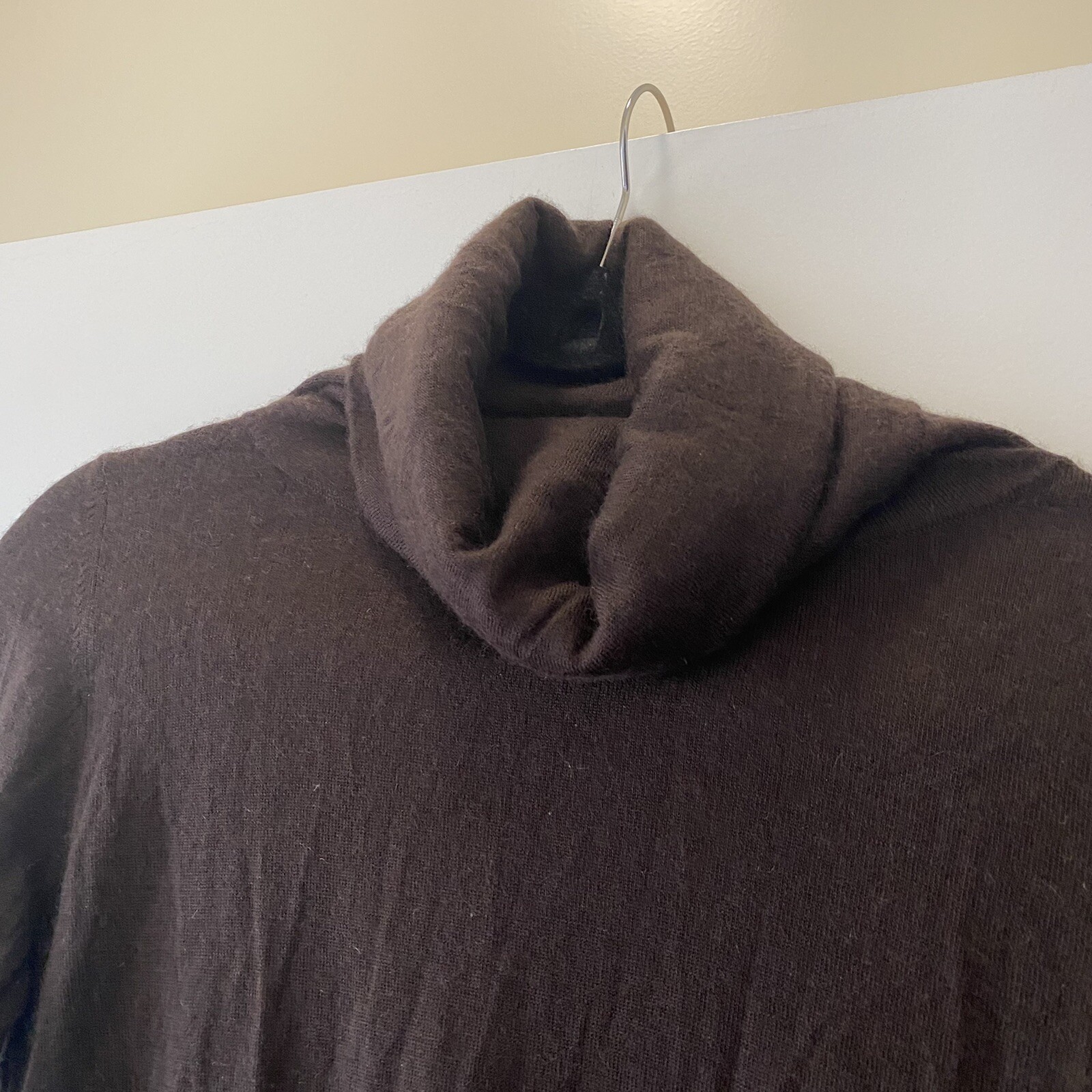 Bruno Manetti 100% Cashmere Long Brown Turtleneck Swe… - Gem