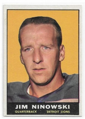 JIM NINOWSKI 1961 Topps Football card #29 Detroit Lions EX+/NR MT | eBay