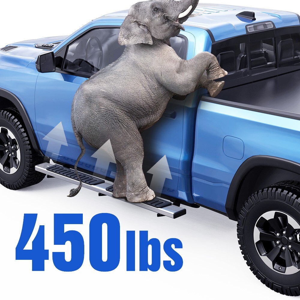 6" Side Running Board For 19-22 Silverado Sierra 1500 2500HD Double ...