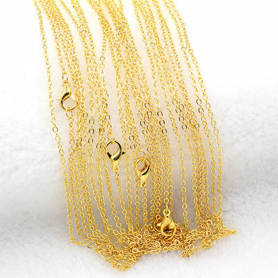 Wholesale Lots 5/10Pcs 1.4mm Gold Plated "O" Circle Rolo Chain Necklace ...