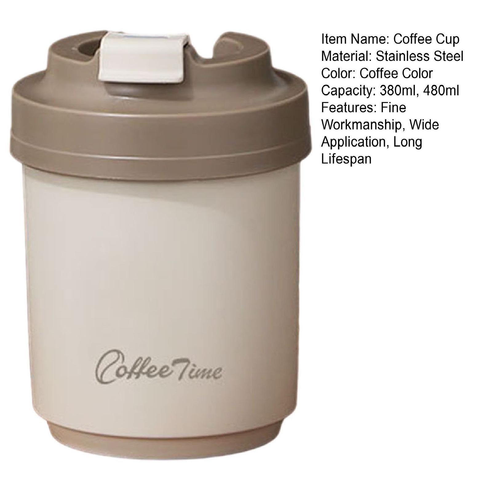 480ml/380ml Drinking Cup Good Sealing Drink Water Stainless Steel Water Bottle | eBay