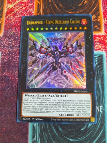 Yu-Gi-Oh! Raidraptor - Rising Rebellion Falcon PHNI-EN045 Ultra Rare ...