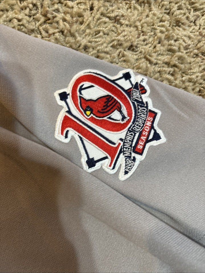 Memphis Redbirds Jersey Men’s XL OT Sports MiLB Gray 10 Seasons Patch ...