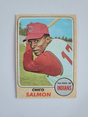 1968 Topps Baseball Chico Salmon Cleveland Indians Card #318 B22 | eBay