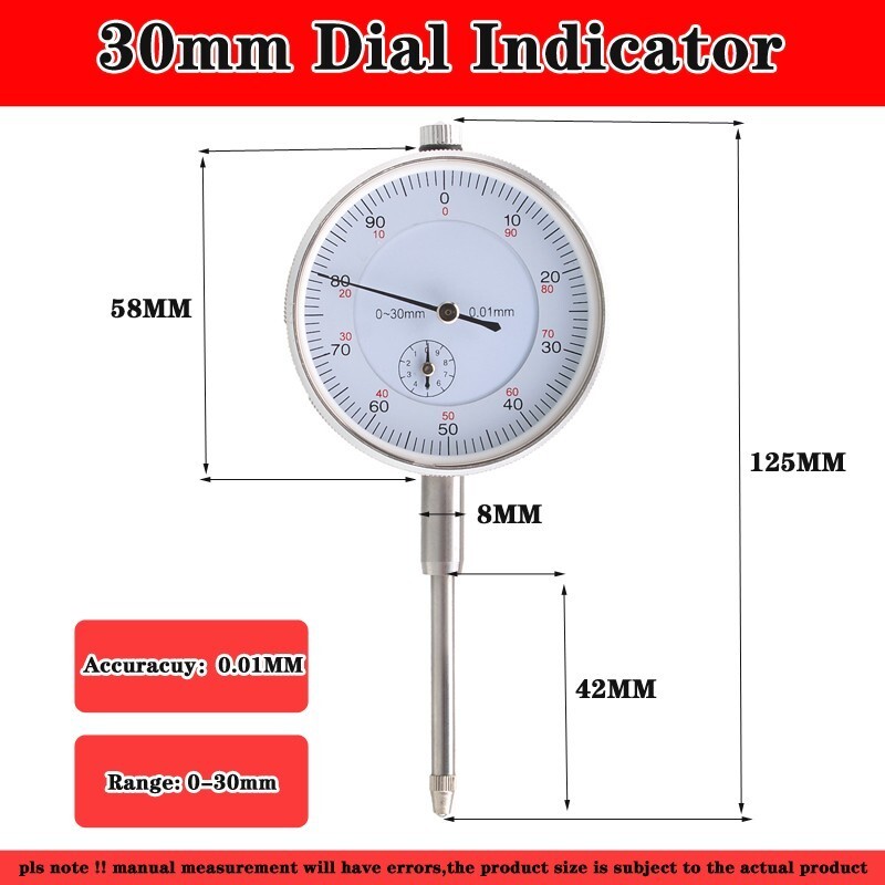 0.01mm for DIAL Gauge Metal Shock-Proof Construction Measure Shaft ...