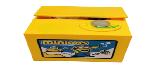 Minions piggy bank automatic money coin steal electronic box plastic ...