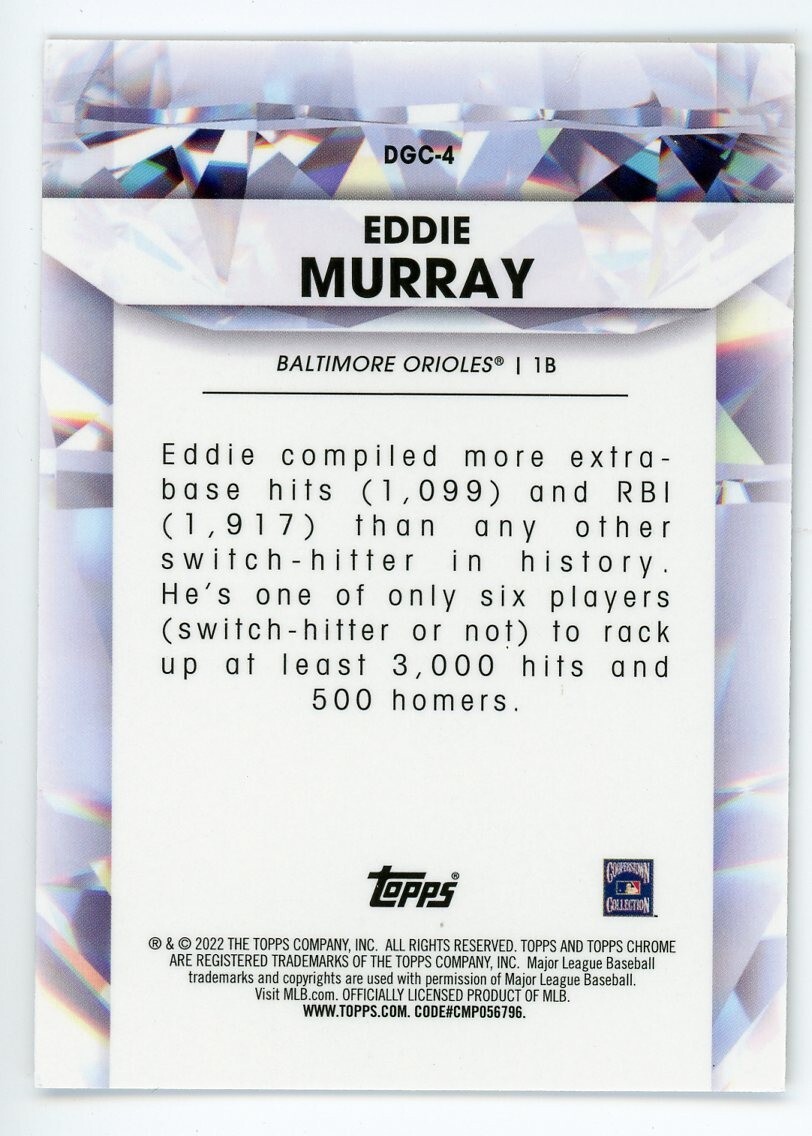 Eddie Murray 2022 Topps Chrome Update Baseball Diamond Greats Insert #DGC-4 | eBay