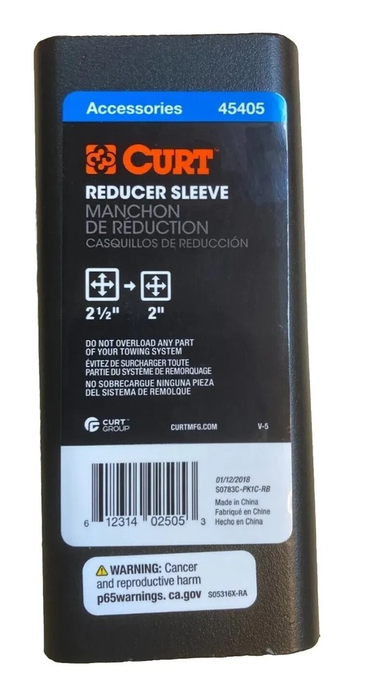 Curt Reducer Sleeve 2-1/2" - 2" #45405 | eBay
