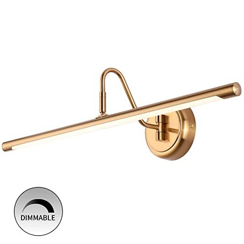 Dimmable Led Picture Lights 24.4'' Brass Goldenlike Hardwired Display ...