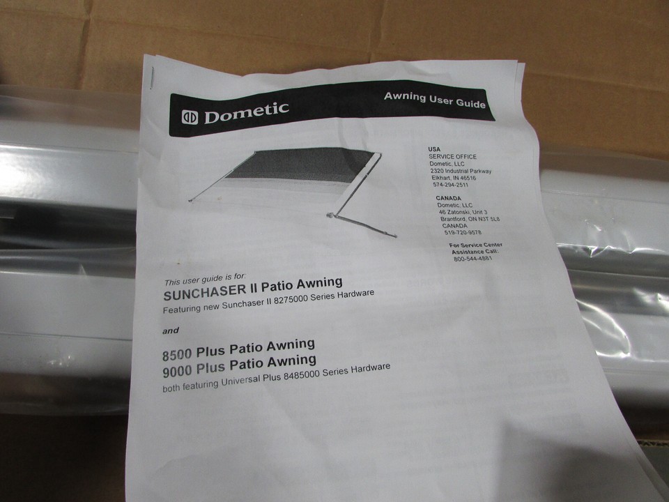 NOS Dometic Sunchaser II Awning Hardware Polar White Tall RV Camper | eBay
