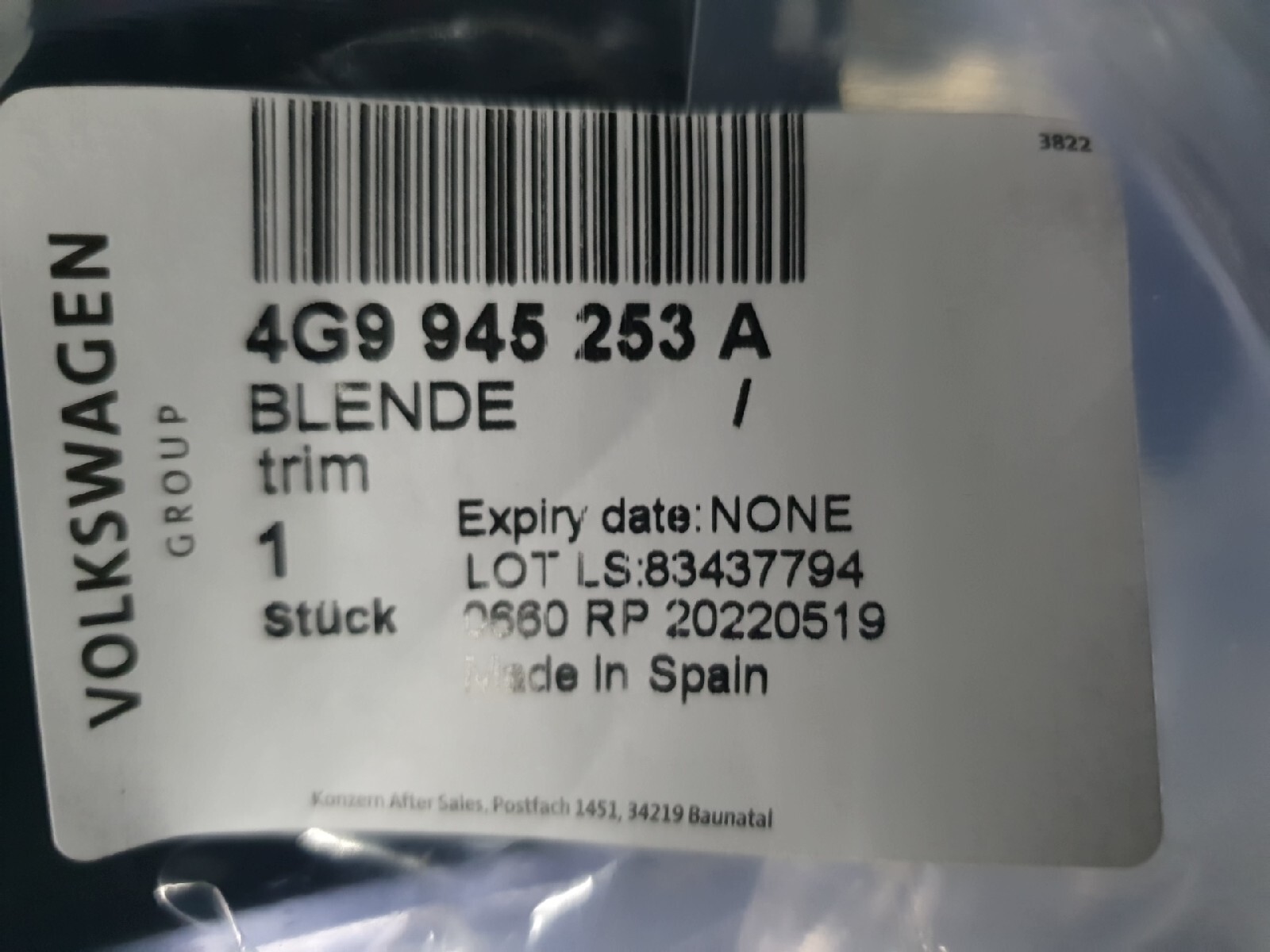 Audi A6 C7 Rear Left Tail Light Trim 4G9945253A OEM for sale online | eBay