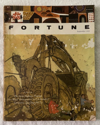 1958 SEPTEMBER FORTUNE MAGAZINE BEAUTIFUL ILLUSTRATions & Ads ...