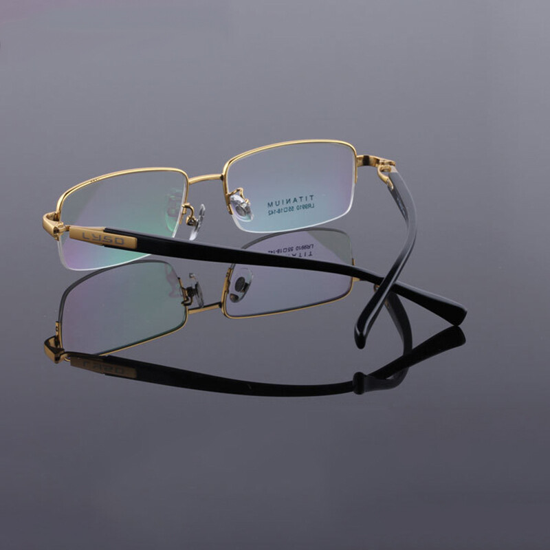 Titanium Eyeglass Frames for Men Glasses Frame Half Rimless Spectacle ...