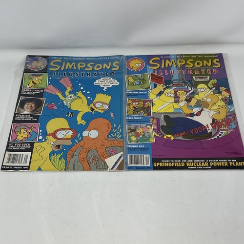 Lot of 2 Simpsons Illustrated Magazines Summer 1991 & Spring 1992 | eBay