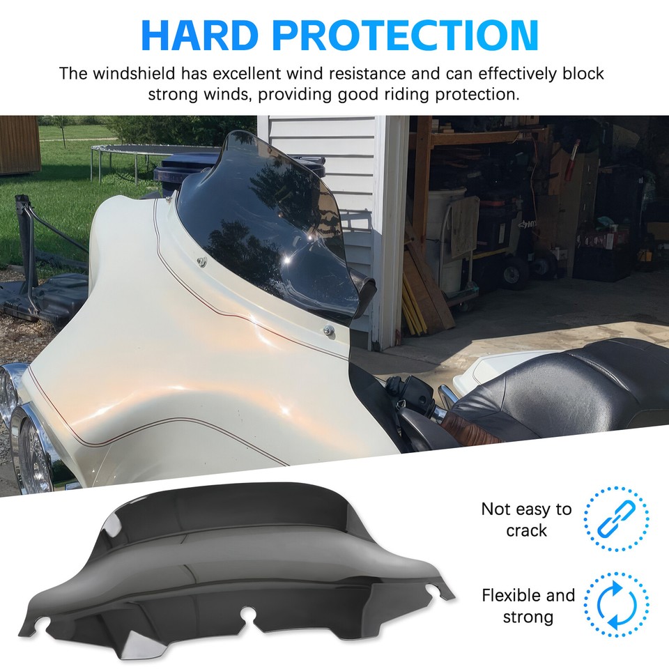 1996-2013 Harley CVO Electra Glide Ultra Classic Black Windshield ...