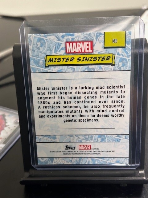 2024 Topps Chrome Sapphire Marvel Mister Sinister /50 Gold Refractor ...