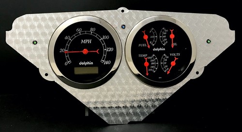 1955 1956 1957 1958 1959 Chevy Truck Quad 2 Gauge Dash Panel Engine ...