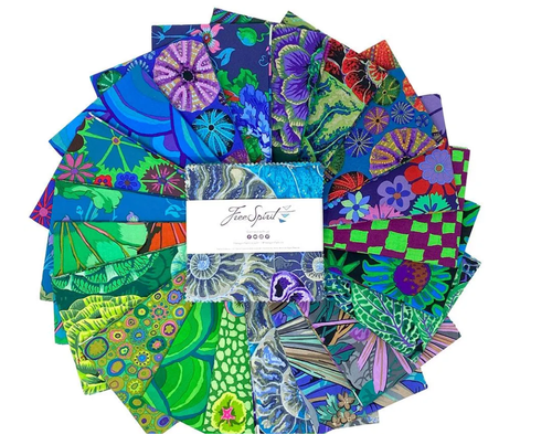 Kaffe Fassett Cool 2024 Charm Pack 5 inch | Suzife Creations | eBay