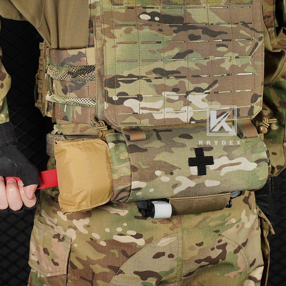 KRYDEX Roll Up IFAK Drop Pouch Med EMT First Aid Pack fo Plate carrier ...