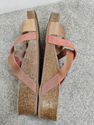 Autenti Low Wedge Cork Footbed Sandals Women's 37 Made in Spain ...