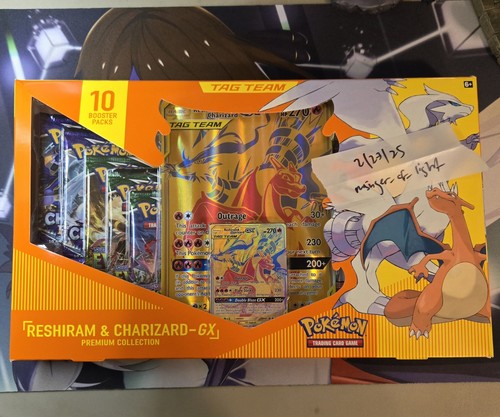 Pokemon TCG Reshiram & Charizard GX Premium Collection Box Walmart ...
